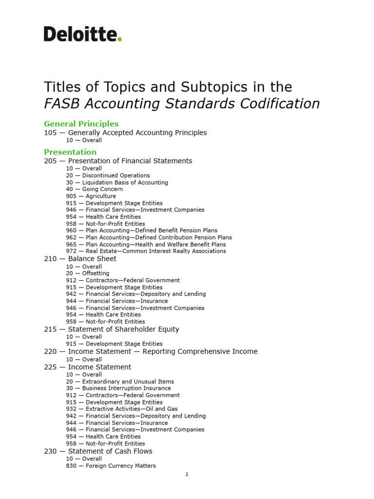 FASB Accounting Standards Overview | PDF | Balance Sheet | Deferral