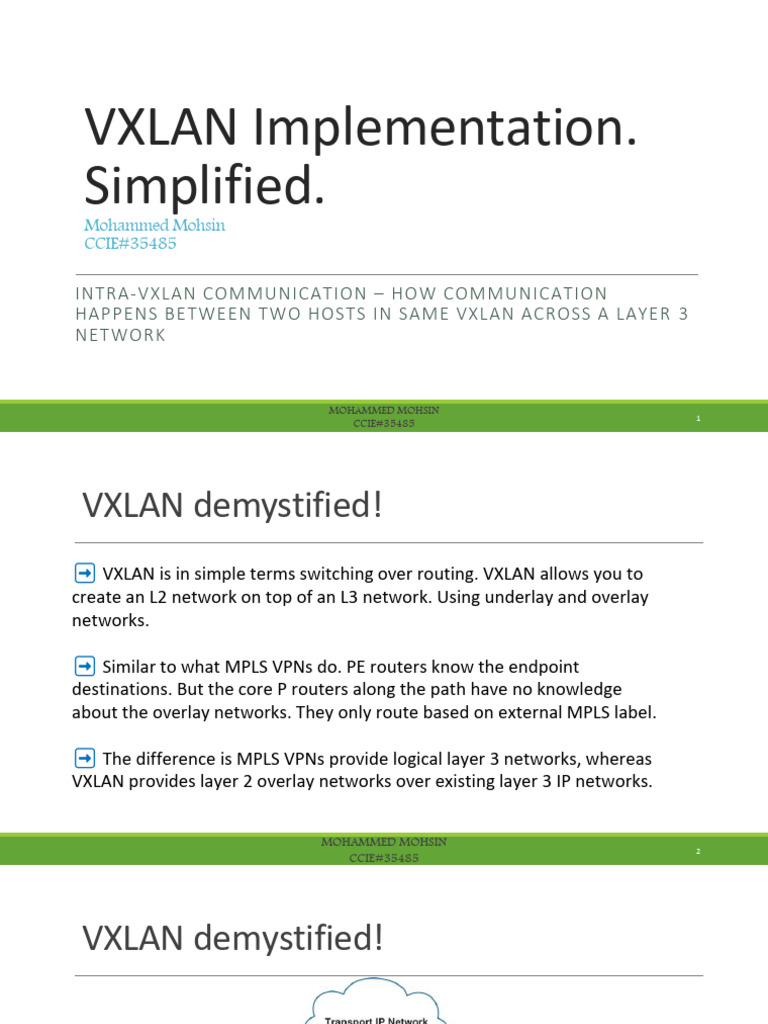 VXLAN Implementation Simplified | PDF | Computer Network | Networking
