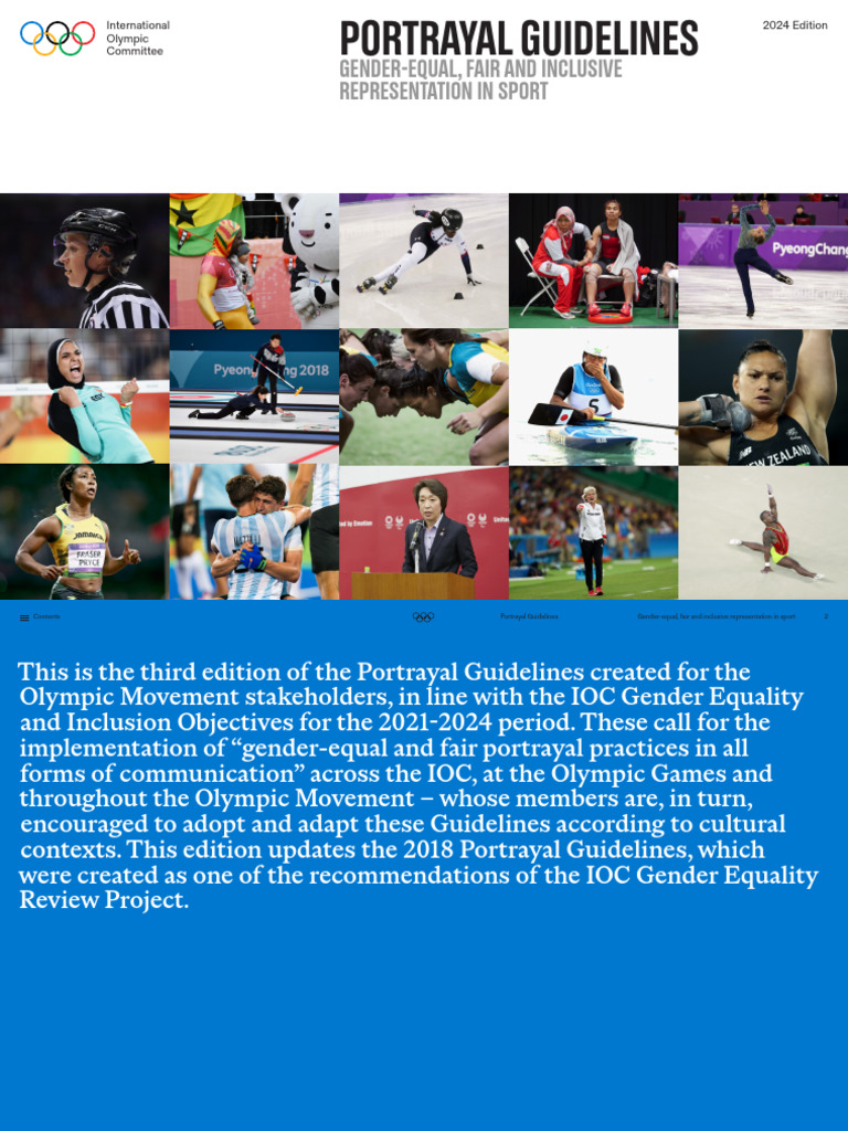 IOC Portrayal Guidelines | PDF | Gender | Gender Studies