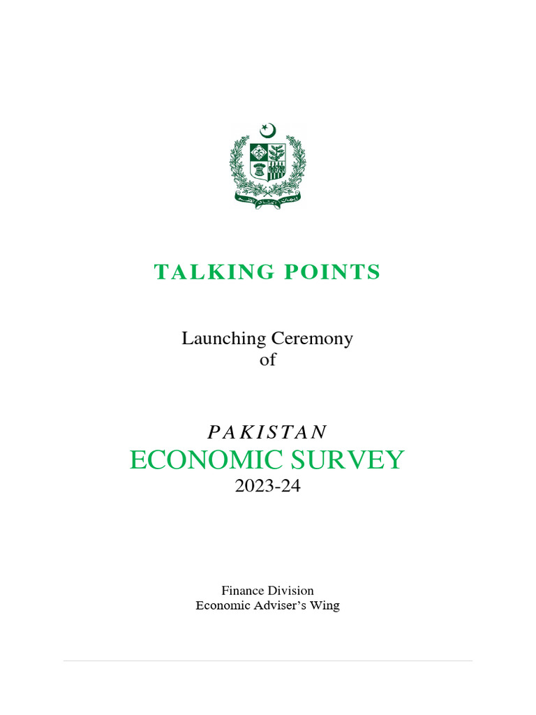 Pakistan Economic Survey 2023-24 Insights | PDF | Sustainability ...