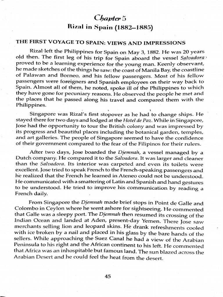 Chapter 5 Rizal in Spain 1882 1885 | PDF | Freemasonry