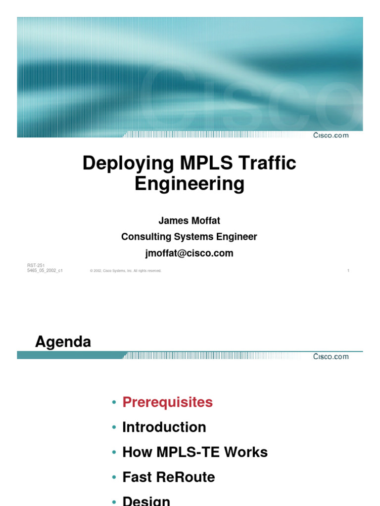 Deploying Mpls For Traffic Engineering | PDF | Networking | Multiprotocol Label Switching