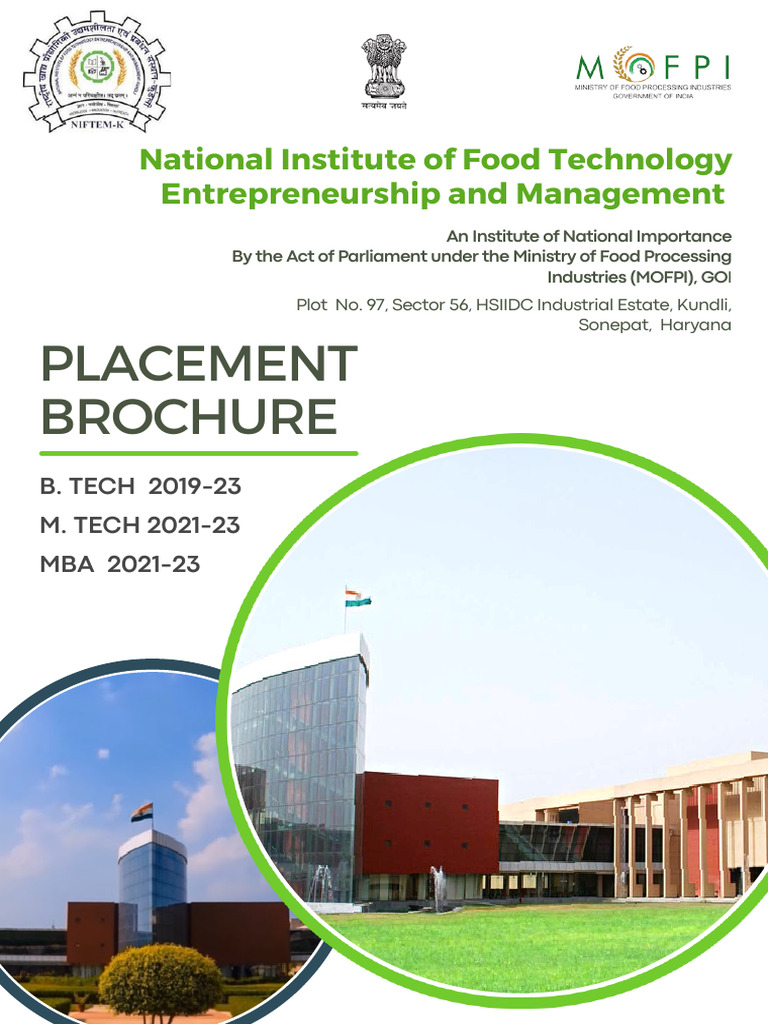 NIFTEM Placement Brochure 2022-23 | PDF | Marketing | Business