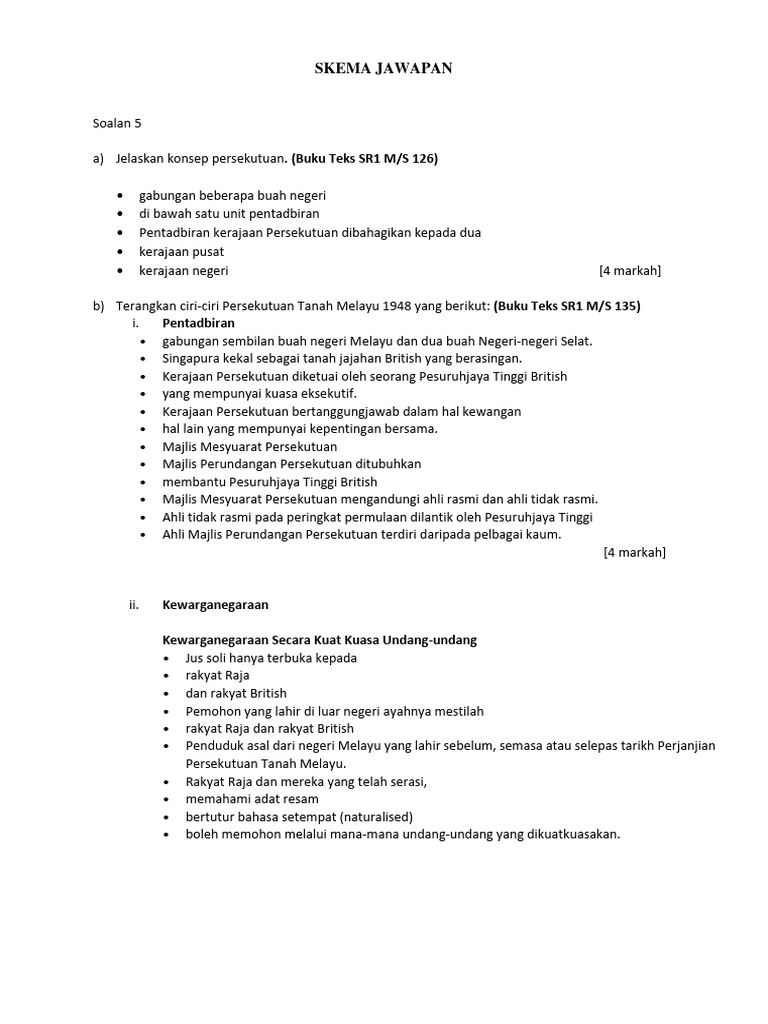Skema Jawapan Esei | PDF