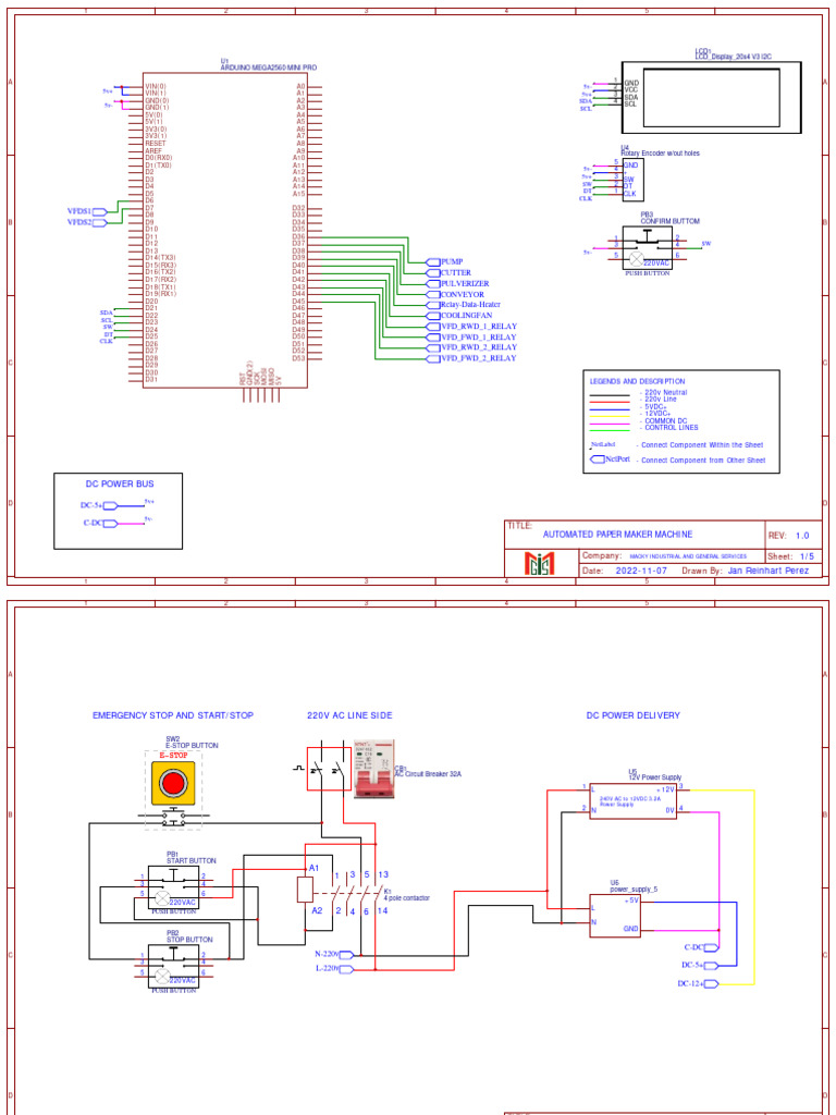 Schematic - AUTOMATED PAPER MAKER MACHINE - 2022-11-18 | PDF ...