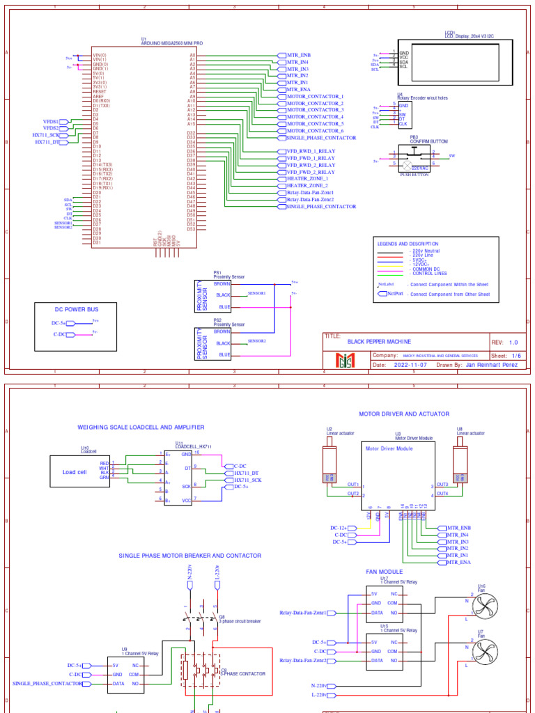 Schematic_Black Pepper Machine_2022-11-15 | PDF | Electrical Wiring | Electrical Engineering