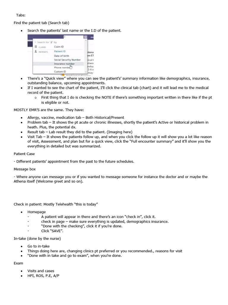 Athena Notes | PDF | Electronic Health Record | Health Care