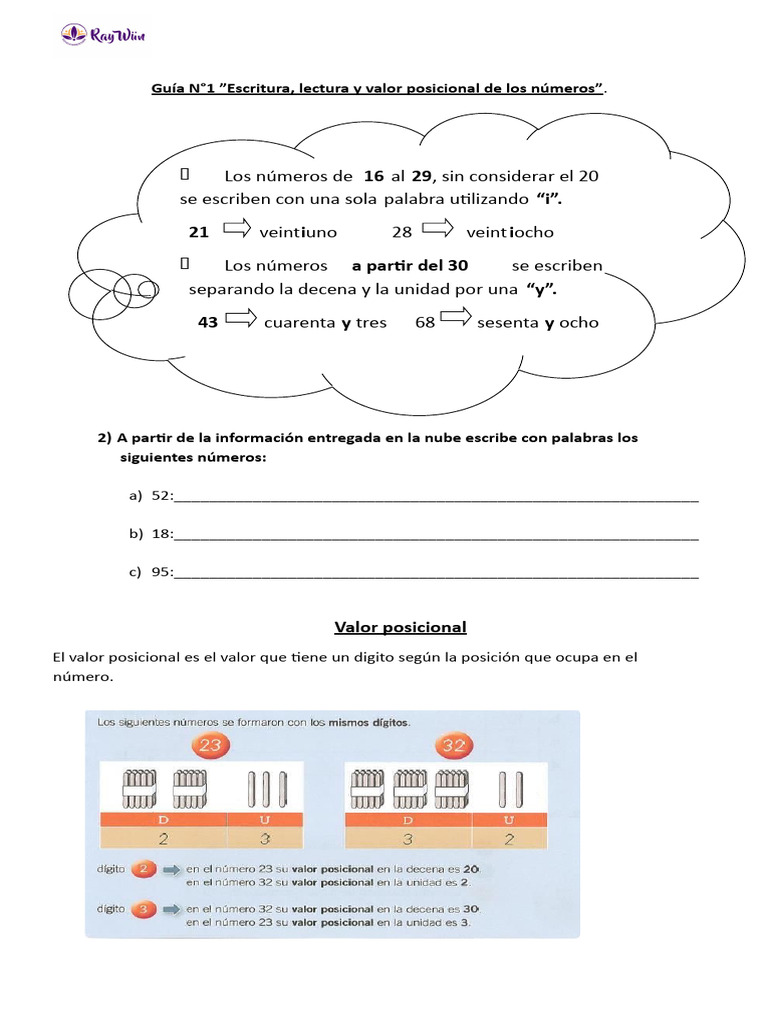 Valor posicional 2do básico | PDF