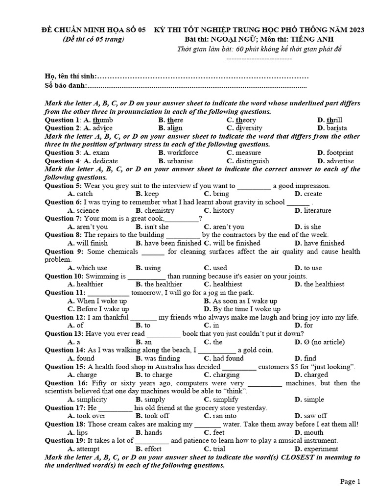 Pronunciation in English Exam 2023 | PDF | Coral Reef | Coral