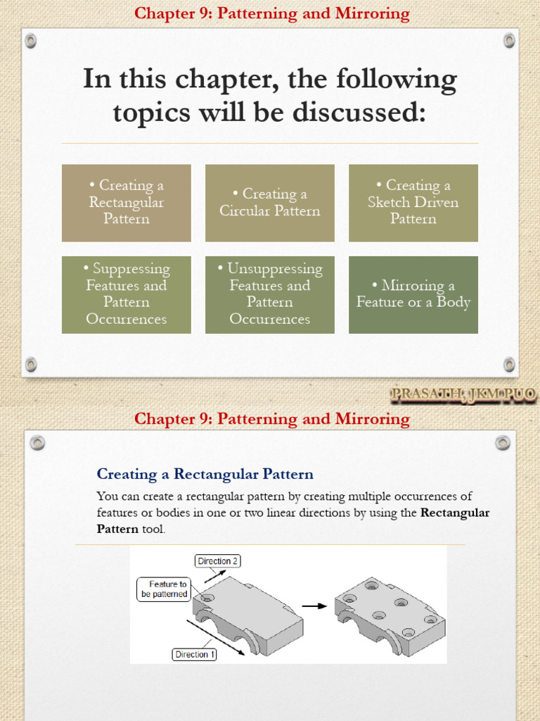 Chapter 9_Patterning and Mirroring | PDF | 3 D Computer Graphics | Geometry