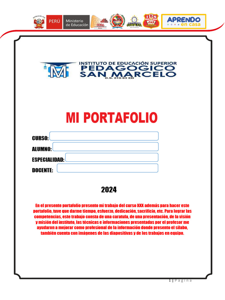 Modelo de Portafolio | PDF