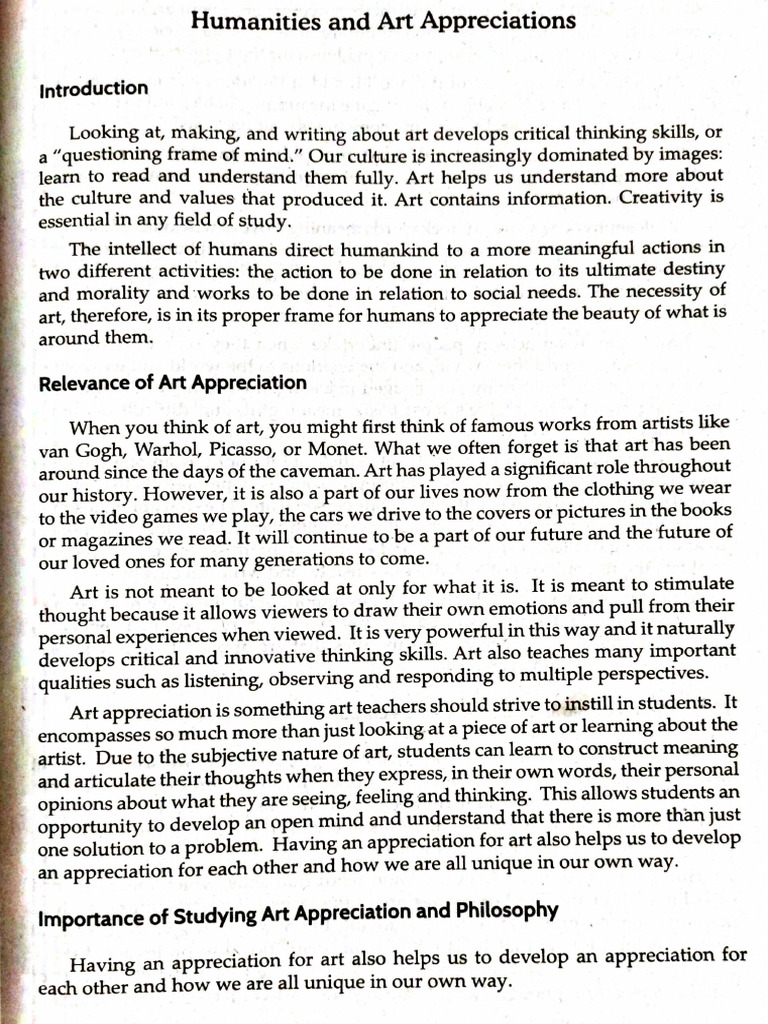 Humanities-Art-Appreciation (1) | PDF