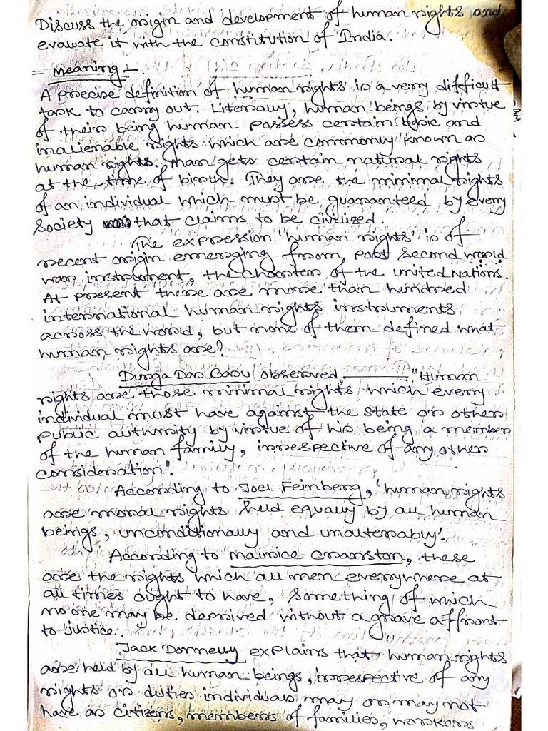 Origin and Evolution of Human Rights | PDF
