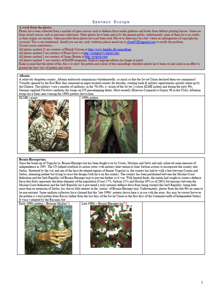 Camouflage Patterns - Eastern Europe | PDF | Socialist Federal Republic ...