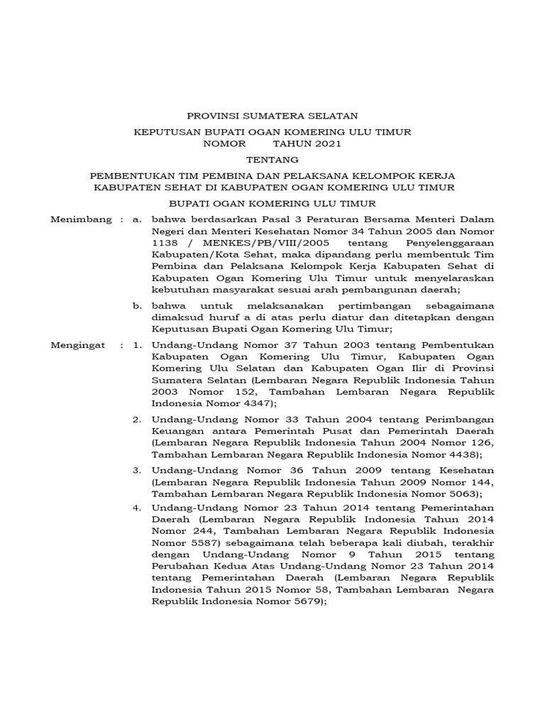 SK Tim Pembina - Perbaikan | PDF