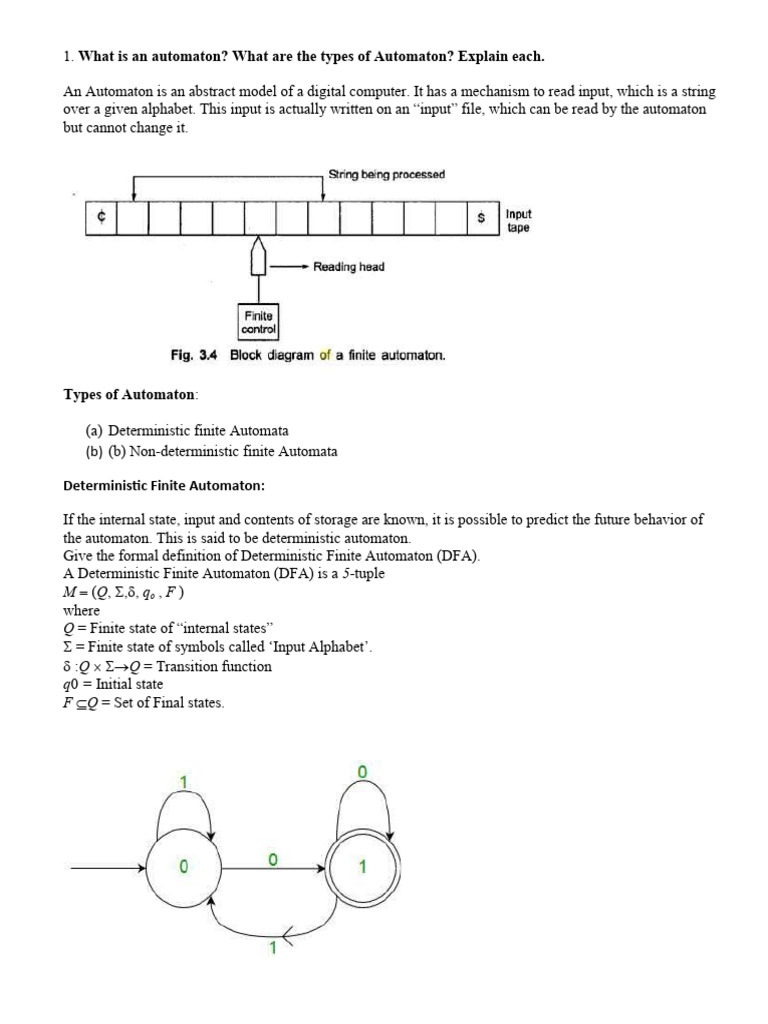 TAFL Theory (Theory Unit-1 To Unit - 5) | PDF | Automata Theory | Formalism (Deductive)