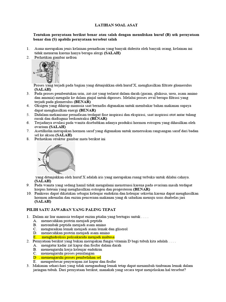 Latihan Soal ASAT 2024 | PDF