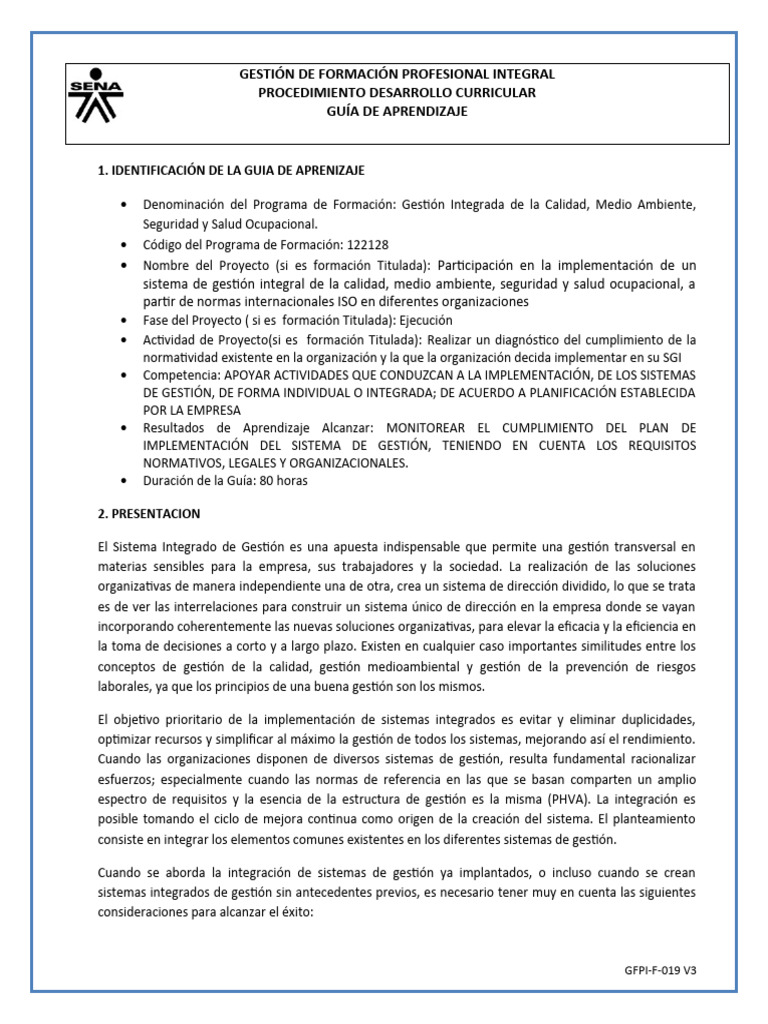 GFPI-F-019 - Formato - Guia - de - Aprendizaje Guia 19 - Modificada Producto | PDF | Calidad ...