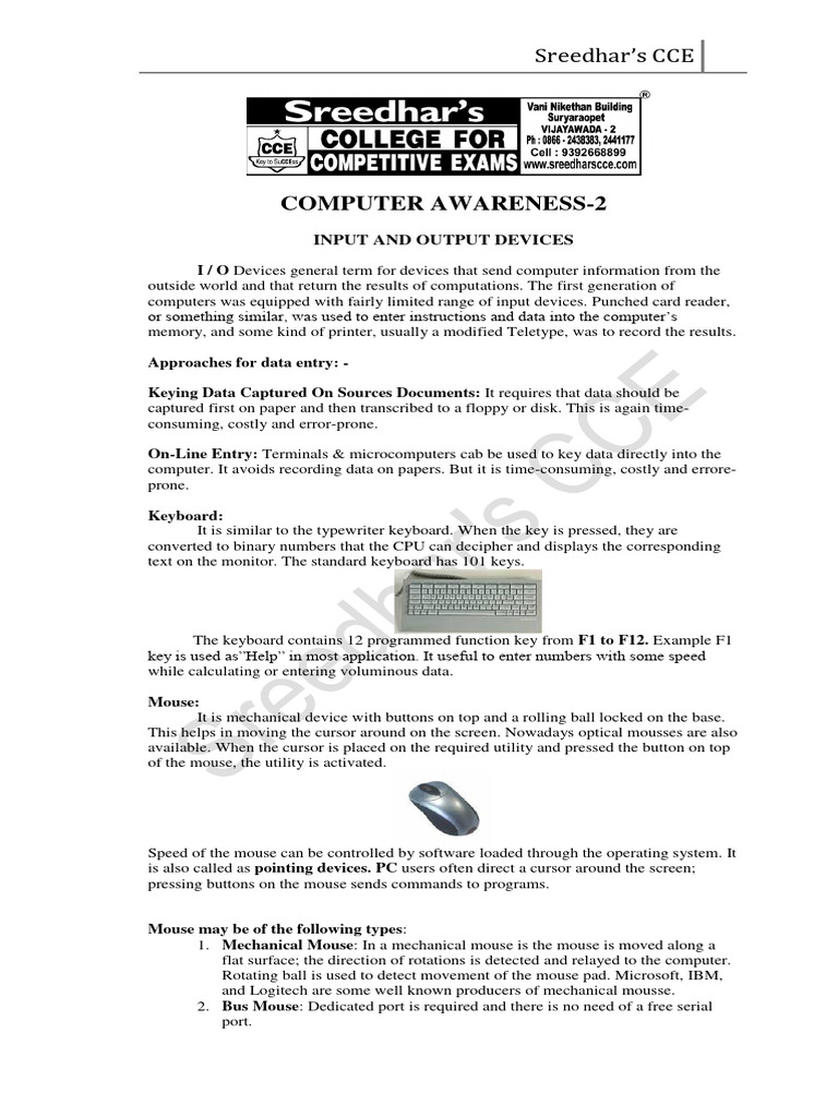 Computer Awareness - Computer Awareness-2 | PDF | Printer (Computing ...