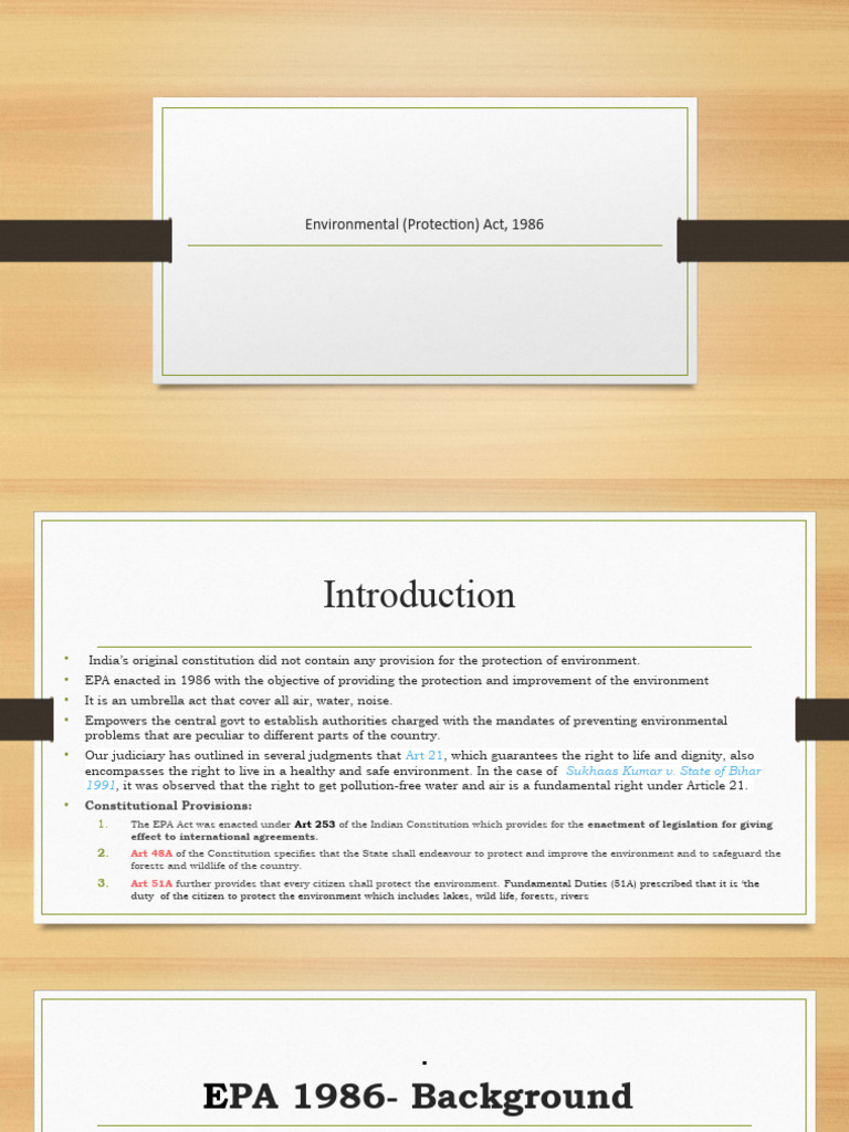 Environmental (Protection) Act, 1986 | PDF | Pollutant | Search And Seizure