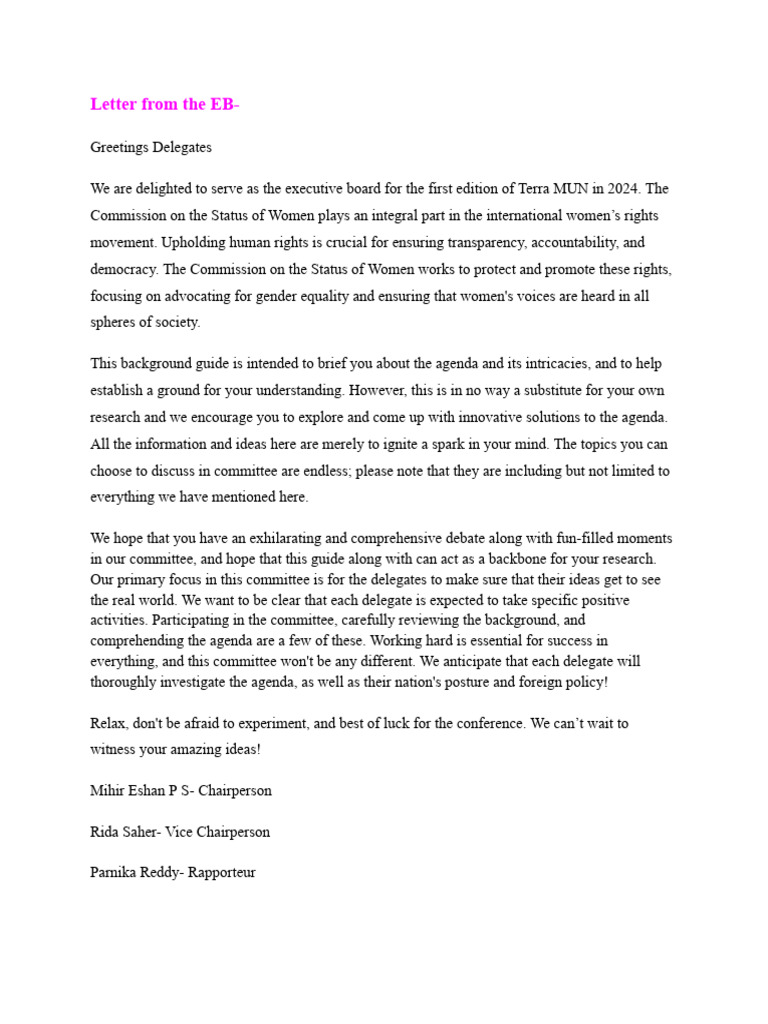 Uncsw BG Terramun 2024 | PDF | Violence | Human Rights