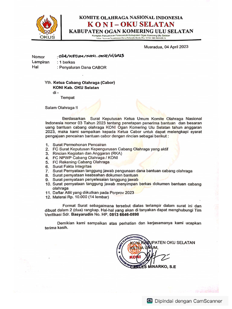 Surat Koni Okus | PDF