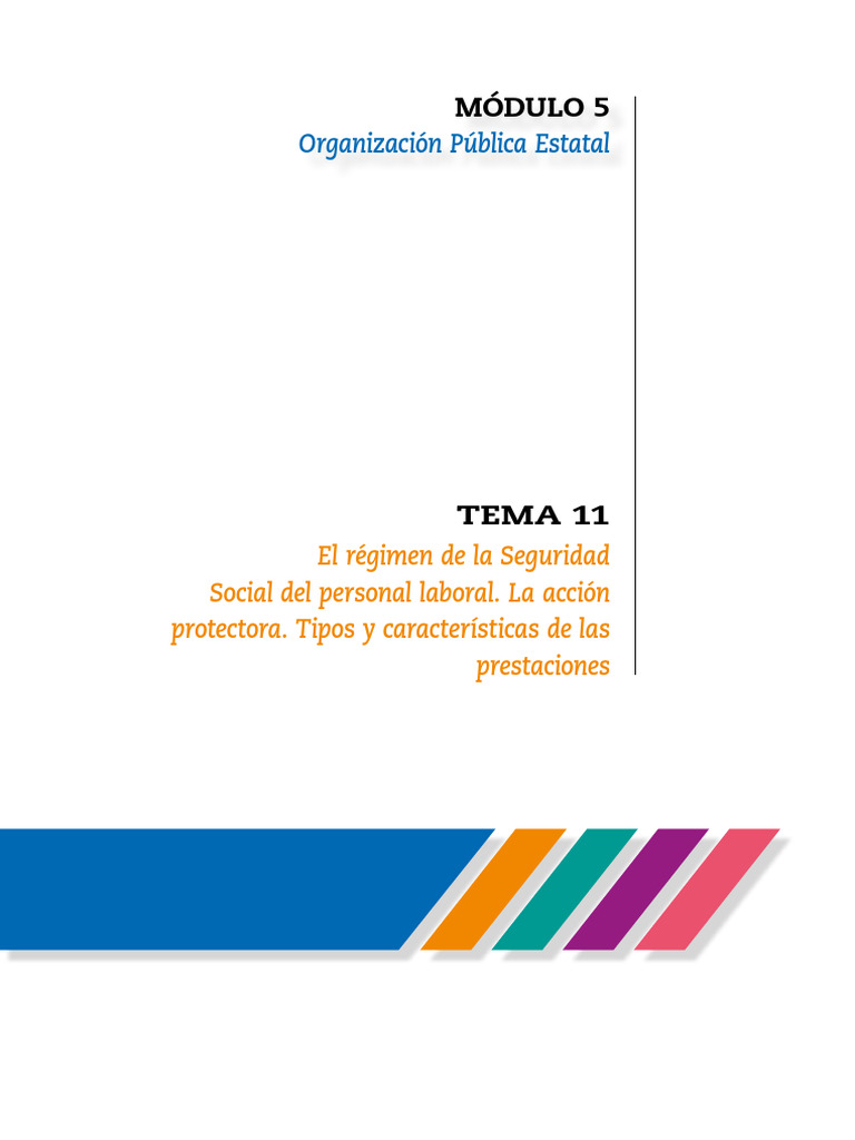 OW1 - M05. Tema 11 - El Régimen de La Seguridad Social Del Personal ...