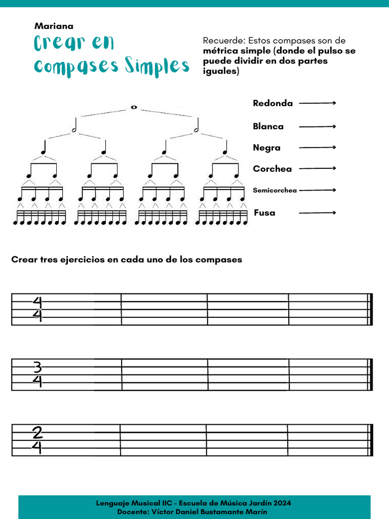 LENGUAJE MUSICAL IIC - Crear en Compases Simples | Descargar gratis PDF ...