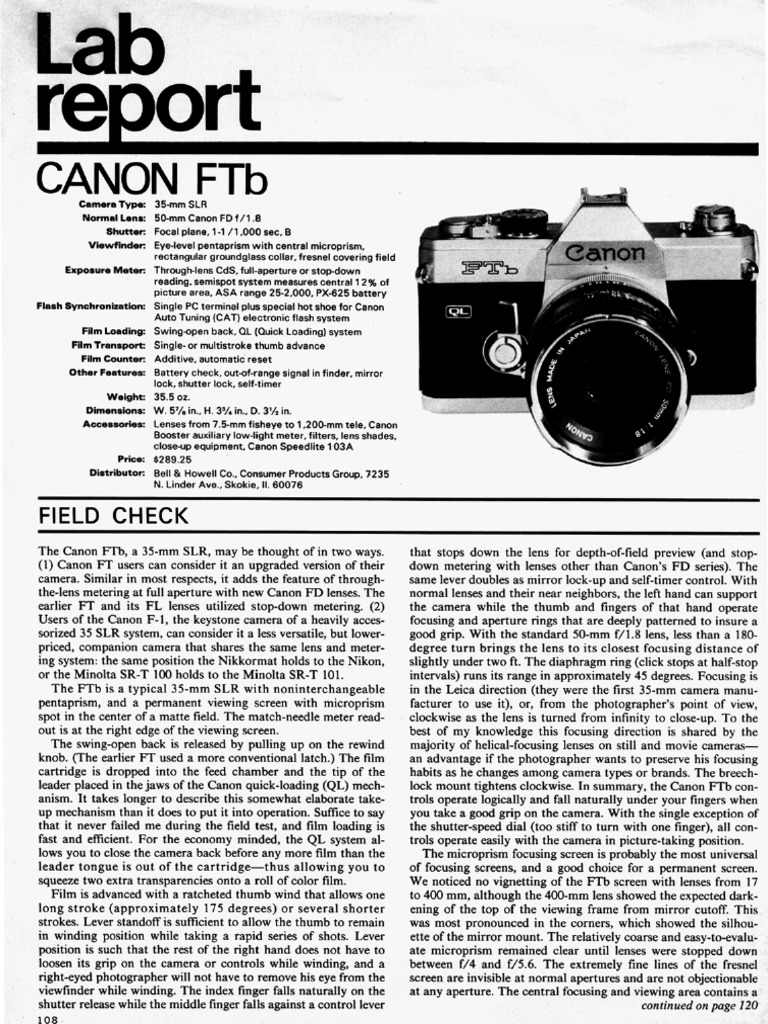 FTB Lab Report | PDF