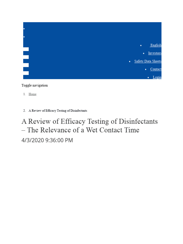 Disinfectant 2 Pdf Disinfectant Antimicrobial