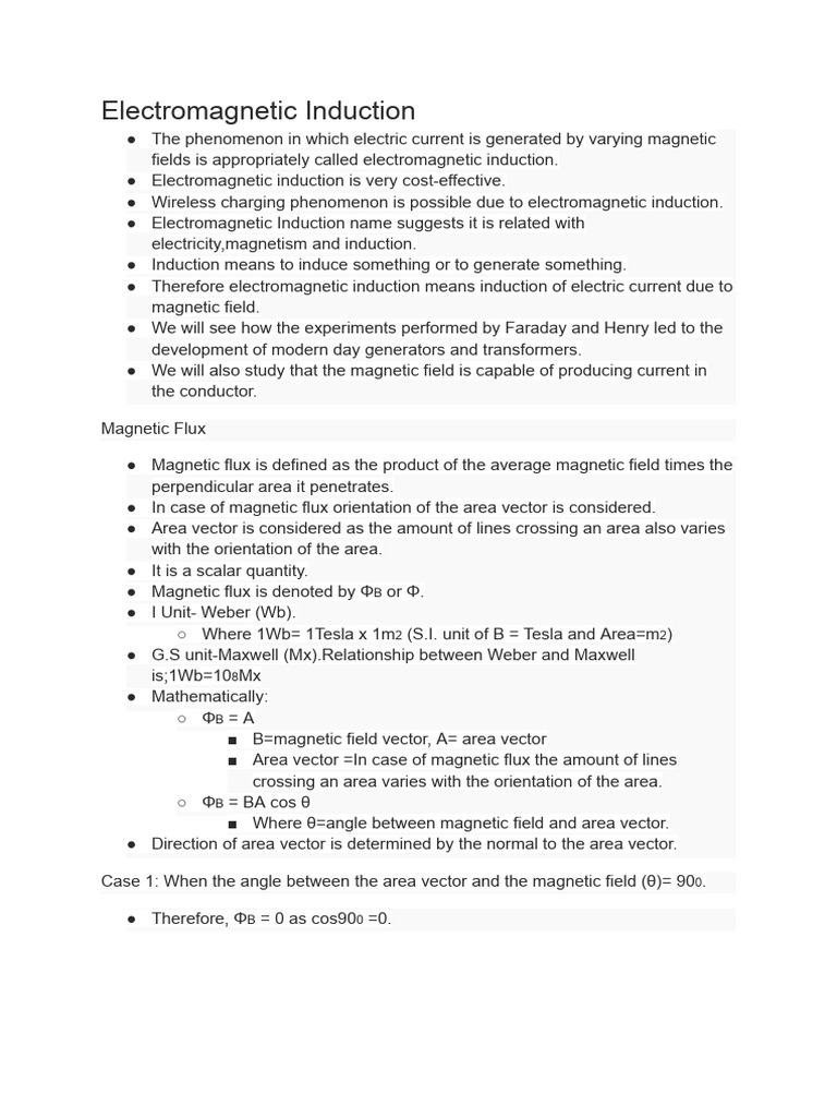 Electromagnetic Induction | PDF | Electromagnetic Induction | Inductance