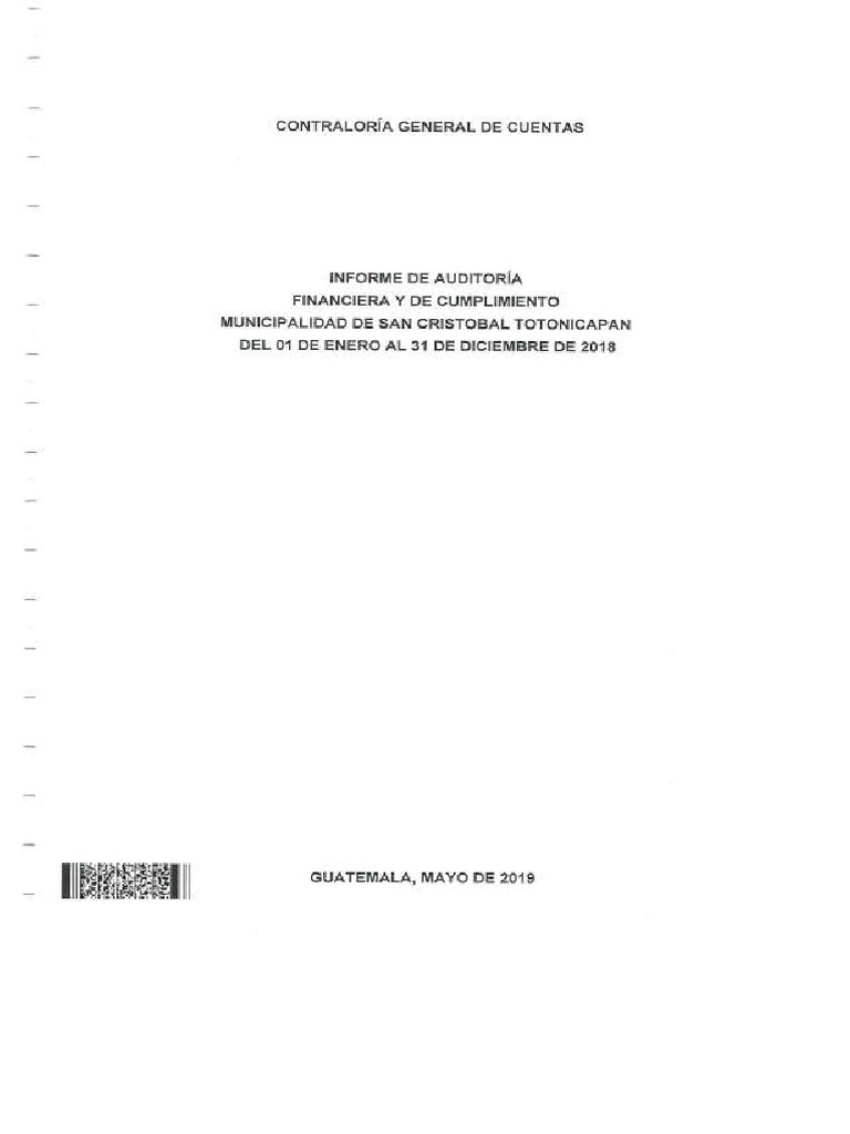 Informe Auditoria 2018 | PDF