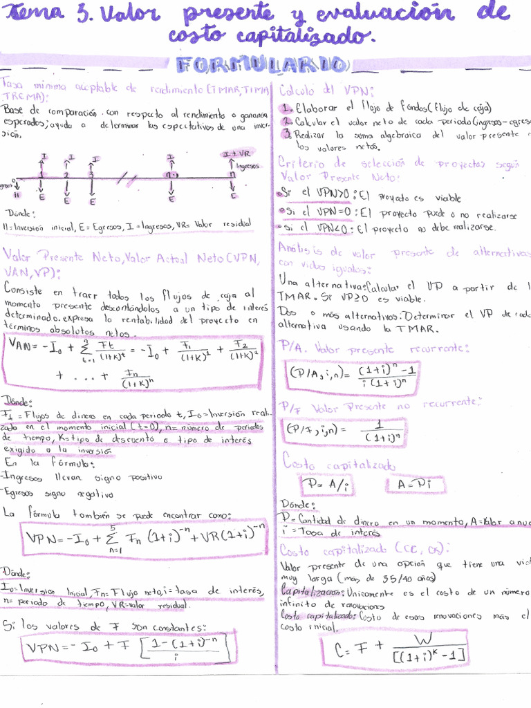 Formulario Tema 3-MILLÁN MARTÍNEZ | PDF