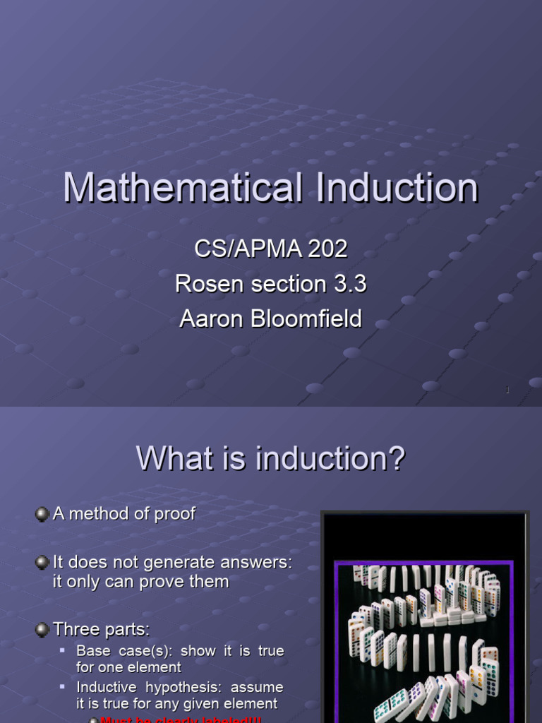 17 Mathematical Induction | PDF | Metalogic | Syntax (Logic)