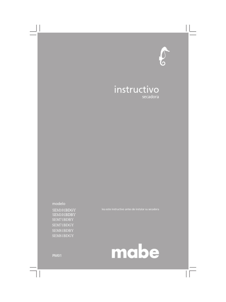 Sem 101 Bdgy | PDF | Secadora de ropa