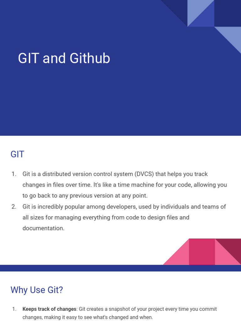 GIT and Github | PDF | Version Control | Free Software GIT and Github | PDF | Version Control | Free Software