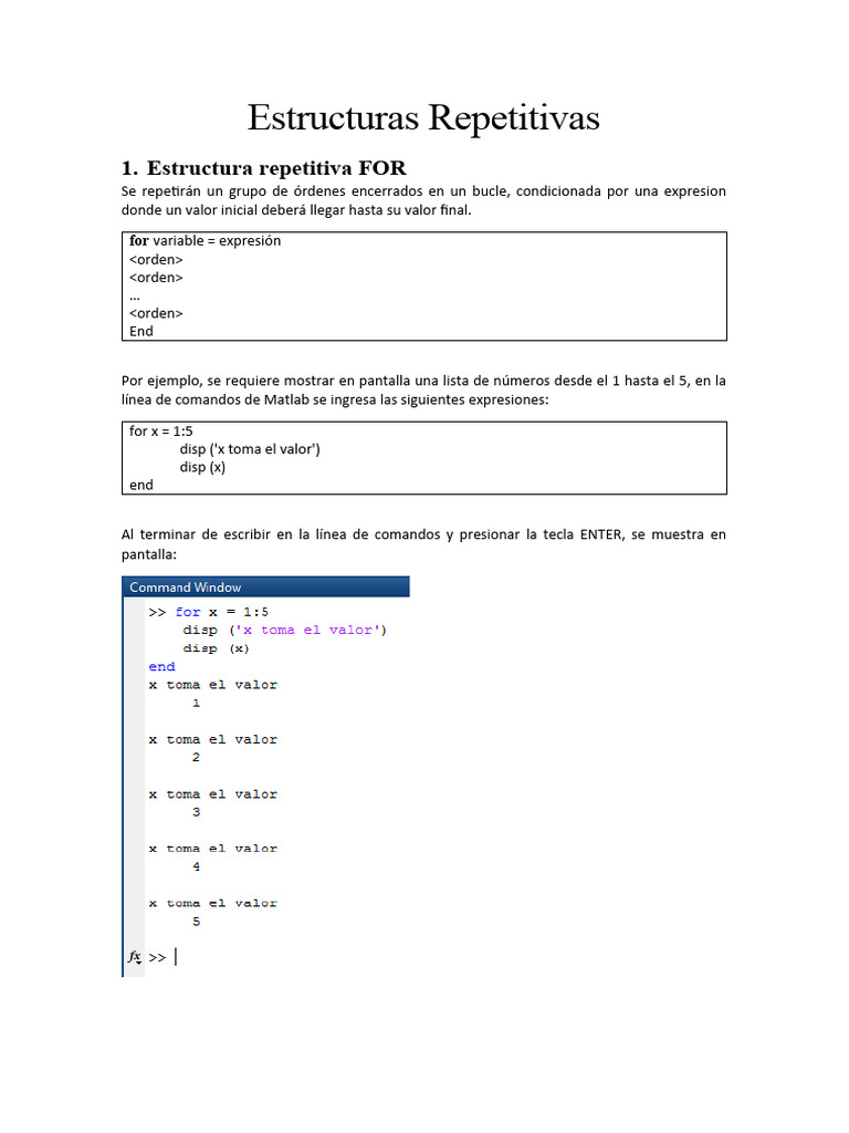 Estructuras de Repeticion | PDF | Programación de computadoras ...