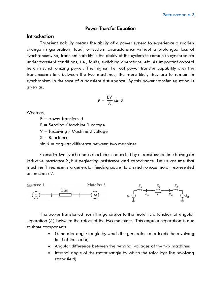 Power Transfer Equation | Download Free PDF | Electric Power ...