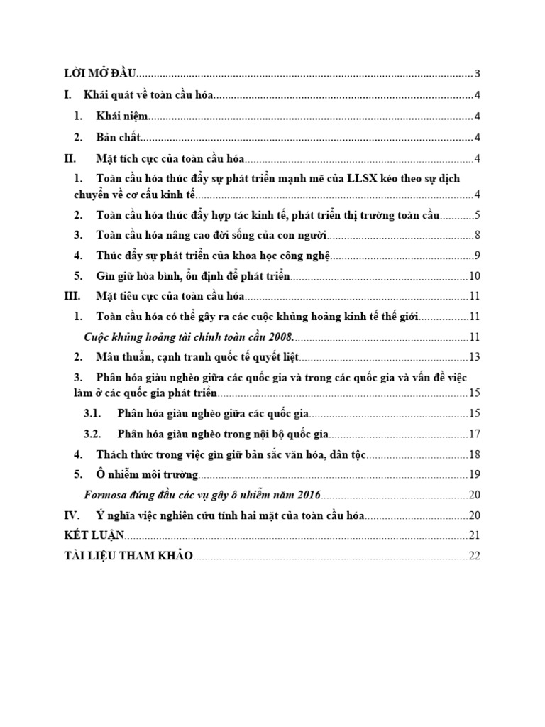 Toàn cầu hóa - Nhóm 8 | PDF