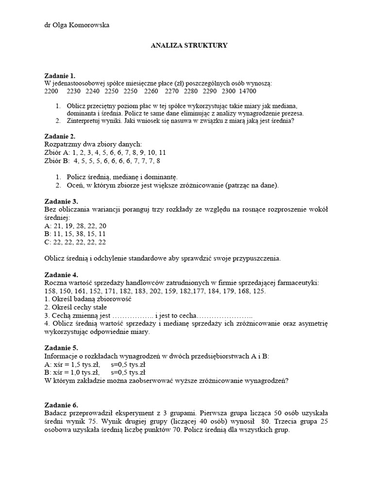 Zadania2 Analiza Strukt | PDF