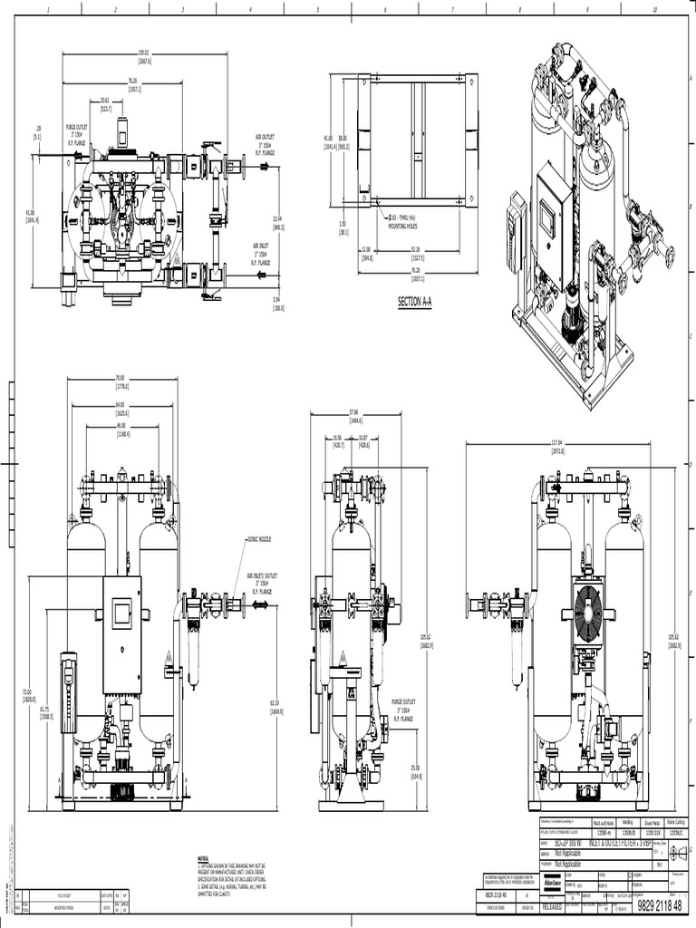 BD350 Plus ZP PD and DDP With 3VBP - 60 HZ - Imperial - Dimension Drawing - EN - HPC ...