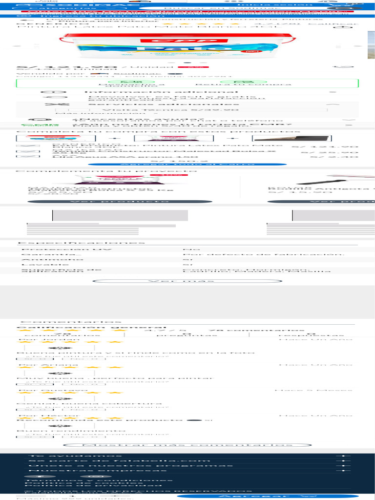 Pintura Látex Pato Mate Blanco 4GL | PDF