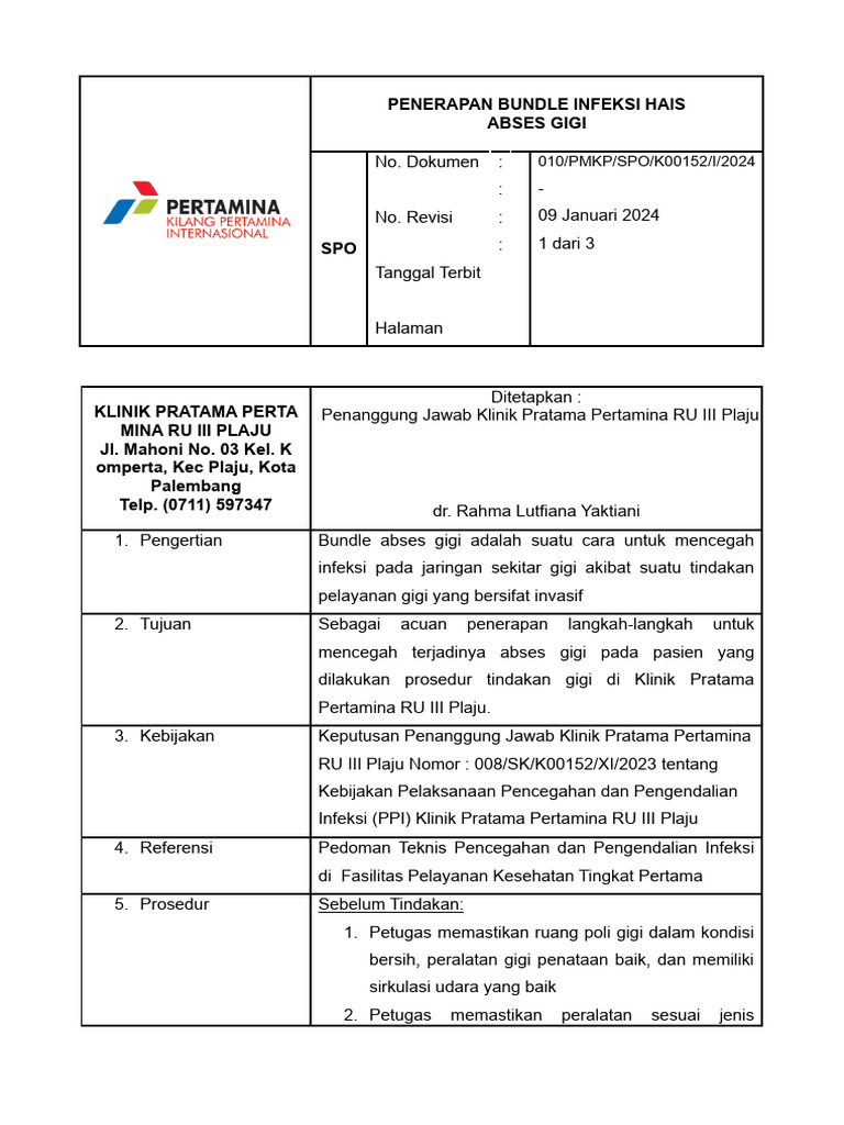Spo Bundle Hais Abses Gigi | PDF
