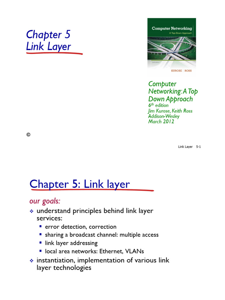 Chapter_5_Data Link layer | PDF | Ethernet | Network Switch