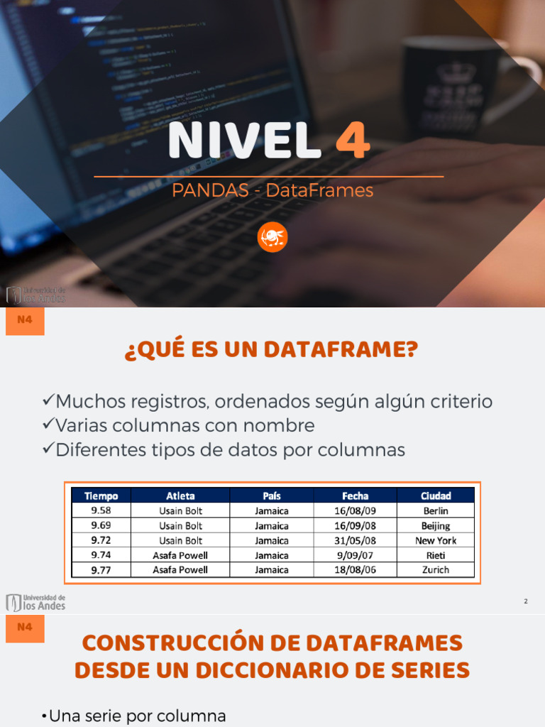 N4 9 DataFrames | PDF | Informática | Programación de computadoras