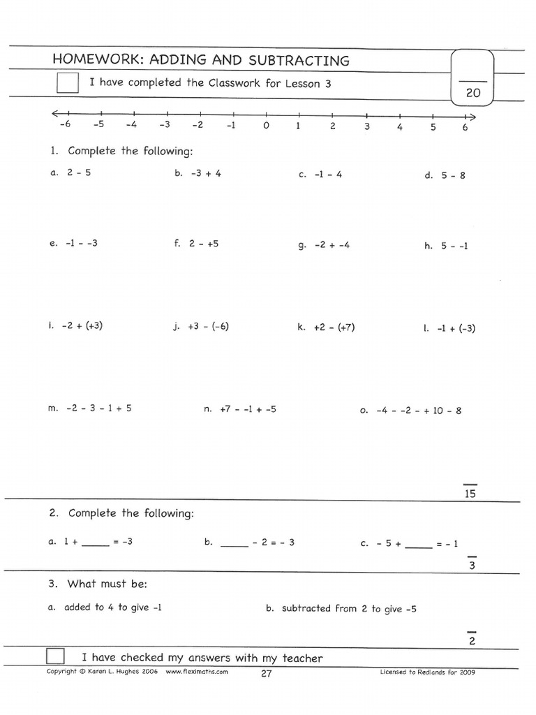 3 Add Sub Mult Div Integers WS | PDF