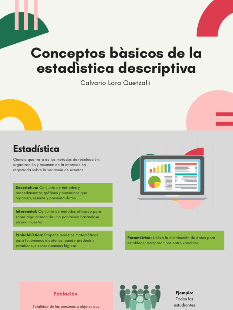 Conceptos básicos de la estadística descriptiva | Descargar gratis PDF | Estadísticas | Muestreo ...