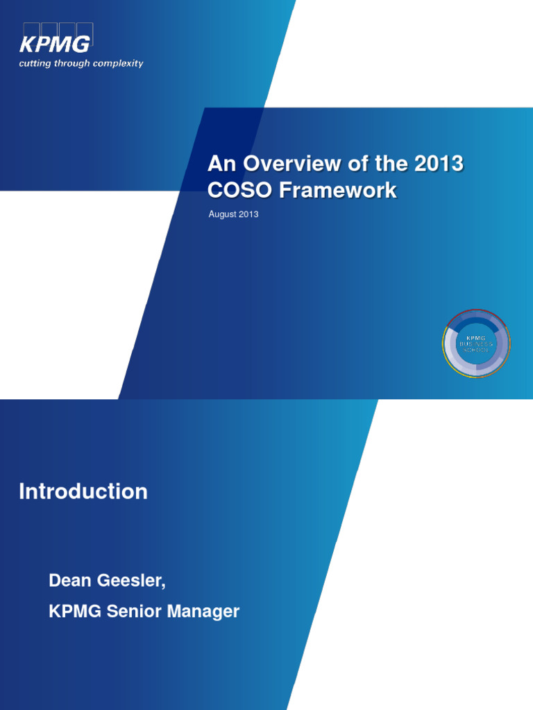 Overview of The 2013 Coso Framework 2013 KPMG | PDF | Internal Control ...