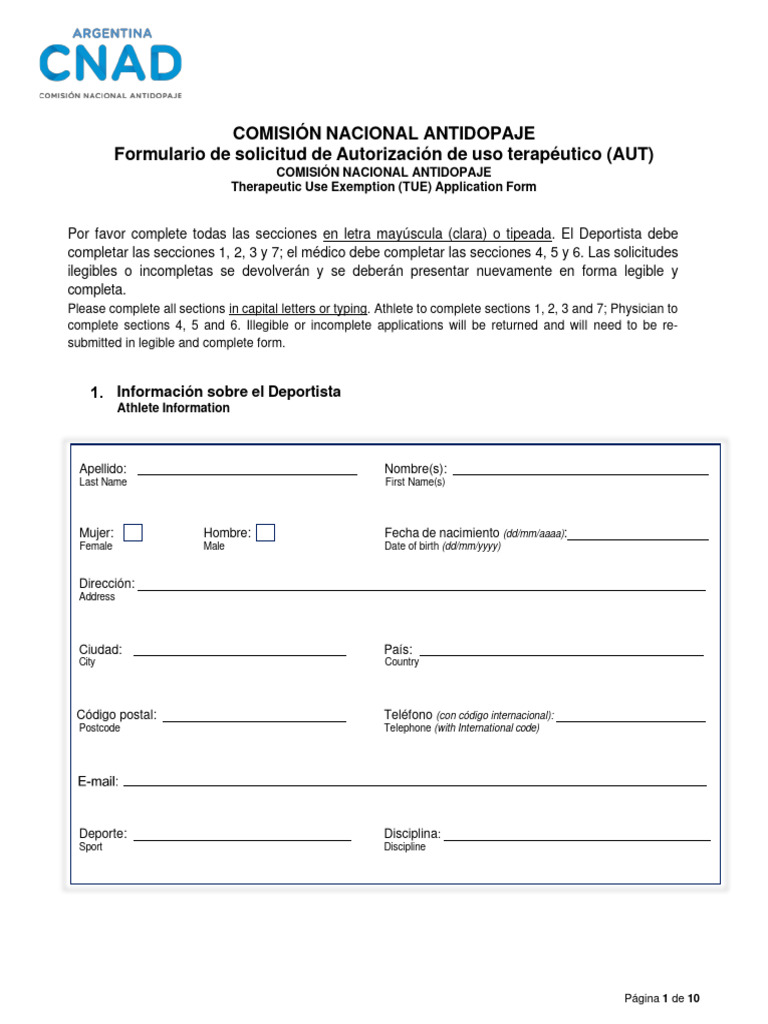Formulario de Solicitud para Aut | PDF | Medicina