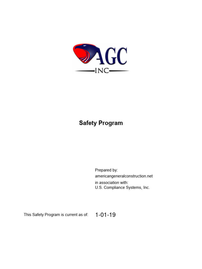 AGC Safety Program (2022) | PDF | Occupational Safety And Health ...